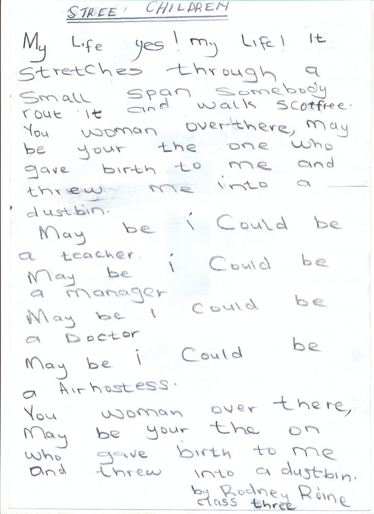 Two Poems by Rodney Roine - Lift the Lid, Inc. - Namelok Junior Academy