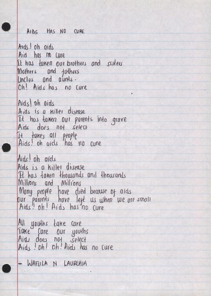 Aids Has No Cure, by Laureria Wafula - Lift the Lid, Inc.